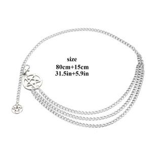 Accessories | Silver Pentagram Star Chain Link Belt Hip Waist Belly ...